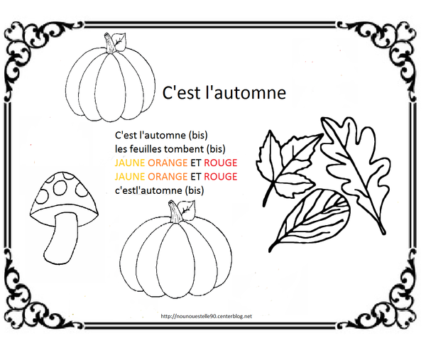 comptines automne