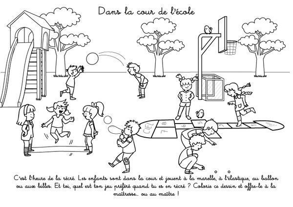 Clipart D'école Du Dimanche En Noir Et Blanc En Attendant Le Retour